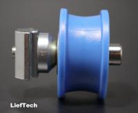 China Slider Movable Aluminum Grooved Roller For 28mm Tube ISO9001 for sale