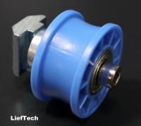 China Slider Movable Aluminum Grooved Roller For 28mm Tube ISO9001 for sale