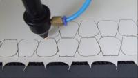 China Cardboard Eva Synthetic Leather Laser Cutting Machine For Shoes Jhx - 160100 for sale