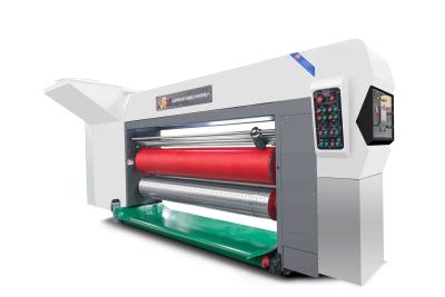 China Lead Edge Vacuum Transfer 4 Color Printer Slotter Die Cutter Vibrator Stacker Simple Operation for sale