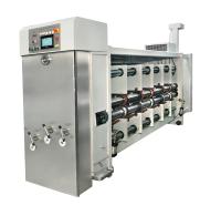 China Cardboard Lead Edge Vacuum Transfer 4 Color Printer+Slotter+Die Cutter+Vibrator+ Stacker for sale