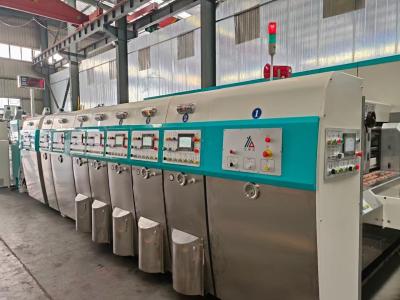 China Multi Servo Pressure Free Feed Structure Lead Edge Vacuum Transfer 4 Color Printer Slotter Die Cutter Vibrator Stacker for sale