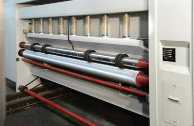 China All Comupter Controled Pressure Free Corrugated Cardboard G6-1224 Feed Structure Lead Edge Vacuum Transfer 4 Color Printer + Slotter + Die Cutter + Vibrator + Stacker for sale
