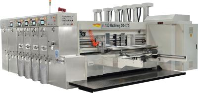 China Lead Edge Vacuum Transfer 4 Color Printer Slotter Die Cutter Vibrator Stacker For Corrugated Cardboard for sale