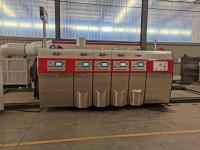 China Automatic Steel Flexo Printing Cardboard Box Die Cutting Machine With Roller Transfer & Top Print for sale
