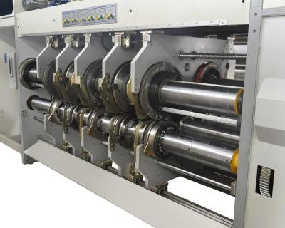 China White Color G6-1224 Corrugated Cardboard Pressure Free Feed Structure Lead Edge Vacuum Transfer 4 Color Printer + Slotter + Die Cutter + Vibrator +  Stacker for sale