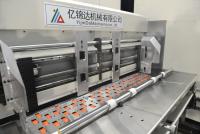 China Automatic Steel Flexo Printing Cardboard Box Die Cutting Machine With Roller Transfer & Top Print for sale