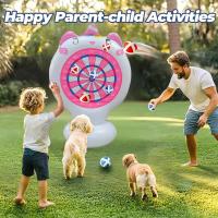 China Inflatable unicorn throwing targets, PVC inflatable water darts, football penalty kicks, dartboard pasting fun, adult and children throwing toys, party game props for sale