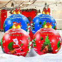 China Customizable PVC inflatable Christmas balls in various patterns and sizes, Christmas courtyard porch decorations, and Christmas tree hangers for sale