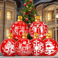 China PVC inflatable Christmas balls can be customized in various patterns and sizes. The airtight design makes them easy to fold for sale