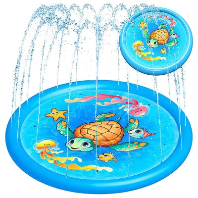 China PVC turtle water spray pad, 69-inch water spray pad, ideal for summer games and outdoor activities for sale