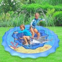 China Summer Outdoor Children'S Water Spray Toy PVC Blue Shark  69-Inch for sale