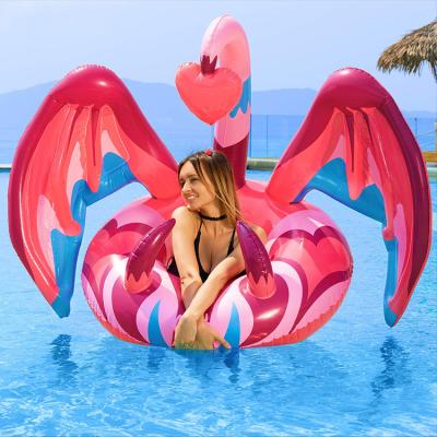 China Inflatable Swimming Rings PVC Inflatable Love Bird Swimming Rings Outdoor Party Swimming Pools for sale