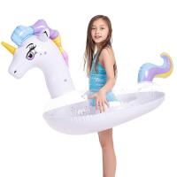 China Small children's swimming rings, PVC inflatable swimming rings, outdoor party children's water surface unicorn floating rings for sale