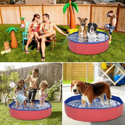 China Lightweight And Easy To Carry Portable Pet Swimming Pool Durable PVC And Oxford Fabric Designed For Easy Setup And Storage for sale