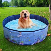 China Outdoor And Indoor Foldable dog pool Nontoxic Easy to clean Portable pet pool perfect for dog bathing grooming and travel for sale