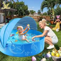 China The PVC multi-purpose pet pool and children's bouncy ball pit or indoor and outdoor toy pool with a sunshade are lightweight and easy to carry and fold for sale
