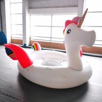China PVC inflatable water float, 4-person super-large unicorn-shaped water floating island, outdoor water surface suitable for multi-person parties for sale