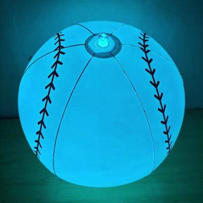 China PVC inflatable luminous balloons, indoor and outdoor luminous baseball, basketball and rugby decoration scene props for sale