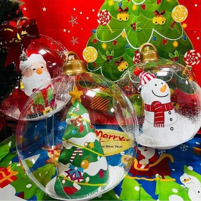 China 24-inch inflatable Christmas ball, Christmas inflatable LED light ball, Santa Claus, snowman festival elements for sale