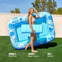 China PVC inflatable water float, inflatable floating bed, water lounge chair, single maple leaf floating bed, inflatable tanning pool for sale