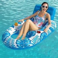 China Swimming pool inflatable float, PVC inflatable foldable maple leaf float bed, water play hammock, single lounge chair float for sale