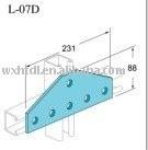 China Unistrut 2 Hole 3-Hole 4 Hole Splice Flat Plates Steel Metal Channel Fittings for sale