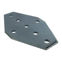 China Flat Four 4 Hole Corner Gusset Plate 7.62 X 7.62 X 1.62 Inch 3-1/2