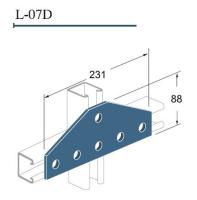 China 4 Hole 5 Hole Six Hole Tee Gusset Plate Strut Channel Fittings Accessories for sale