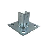 China Strut Fitting Galvanized Mild Steel Strut Channel Post Base U Channel Fittings for sale