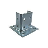 China Strut Fitting Galvanized Mild Steel Strut Channel Post Base U Channel Fittings for sale