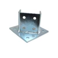 China 6x6 4x4 Surface Hot Dip Galvanized Steel Post Base For Concrete Aluminium Channel Fittings for sale