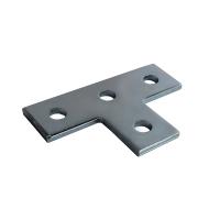 China 4 Hole Flat Straight Strut Bracket Unistrut Bolt Nut Stamping Plate Connector L T Shaped for sale