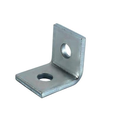 China 2 Hole 90 Degree Angle Strut Bracket L Unistrut Silver Galvanized Corner Post for sale
