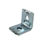China 2 Hole 90 Degree Angle Strut Bracket L Unistrut Silver Galvanized Corner Post for sale