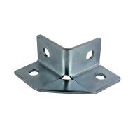China 2 Hole 90 Degree Angle Strut Bracket L Unistrut Silver Galvanized Corner Post for sale