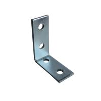 China 4 Hole 90 Degree Angle Strut Bracket  L Shaped Wall Mount Galvanized 6mm for sale
