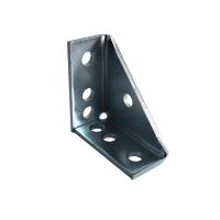 China 4 Hole 90 Degree Angle Strut Bracket  L Shaped Wall Mount Galvanized 6mm for sale