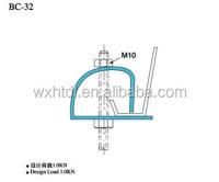 China Style C Channel Beam Clamps Construction Hardware Reversible Steel for sale