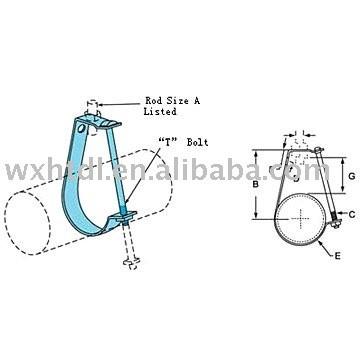 China Adjustable Pipe Clamps Bracket Support J Shape for sale