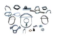 China Stainless Steel Pipe Clamps With Rubber Grommet Brackets Strap Support for sale
