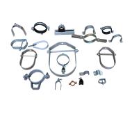 China Ground Earth Copper Pipe Clamps With Rubber Adjustable Clevis Hangers for sale