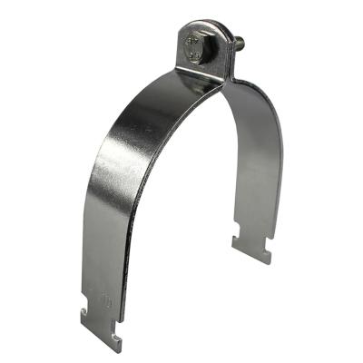 China 33-36mm 1 Inch Heavy Duty Galvanized Carbon Steel Metal Pipe Clamps for sale