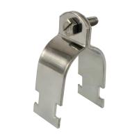 China 33-36mm 1 Inch Heavy Duty Galvanized Carbon Steel Metal Pipe Clamps for sale