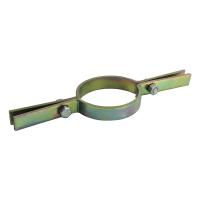 China Fast Dispatch Galvanized Carbon Steel Q235 Cushioned Strut 3 Inch Pipe Heavy Steel Saddle Clamp for sale
