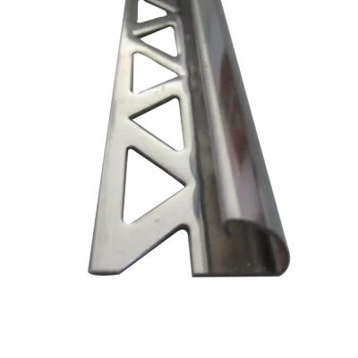 China Waterproof Stainless Steel Tile Trim with 0.8mm~1mm Thickness and 2.5m/2.7m Length for Floor Decoration for sale