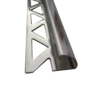 China Waterproof Stainless Steel Tile Trim with 0.8mm~1mm Thickness and 2.5m/2.7m Length for Floor Decoration for sale