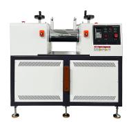 China Two Roll Mill with SUS304 Stainless Steel Hopper Adjustable Roller Spacing and High Speed Mixer for Rubber Mixing for sale