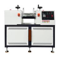 China Two Roll Mill with SUS304 Stainless Steel Hopper Adjustable Roller Spacing and High Speed Mixer for Rubber Mixing for sale