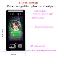 China 5-Inch Face Recognition Attendance System QR Code NFC Fingerprint WiFi Access Control OEM ODM Biometric Facial Detection Scanner for sale